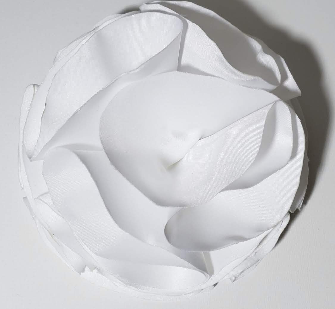 Flora White Satin Flower Pin – Ayana Glaze Studio